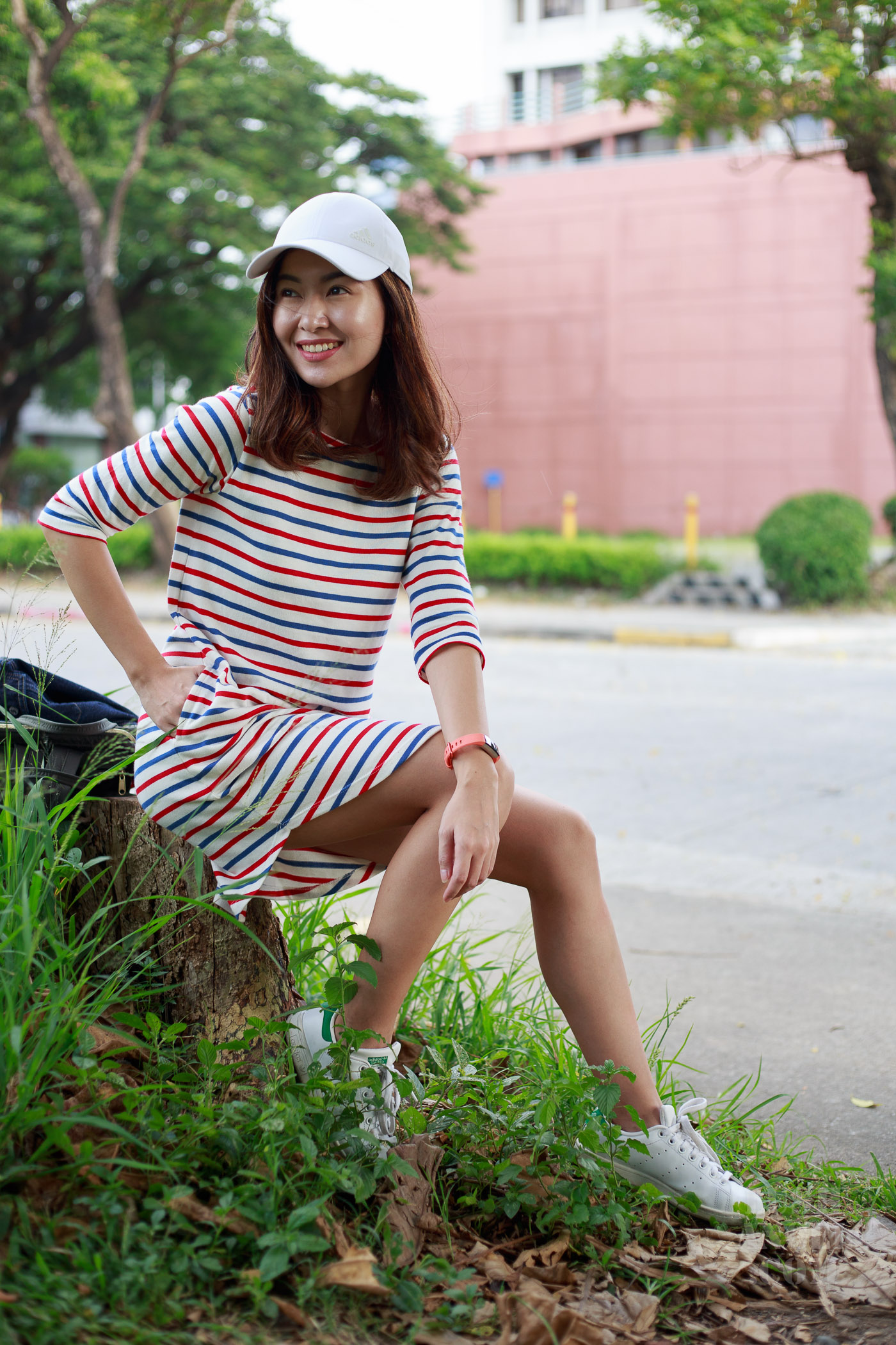 OOTD: Horizontal Stripes Shirt Dress Styling | Lush Angel